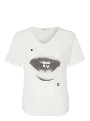 Fendi Ivory Jersey T-shirt With Ti Amo Print - White