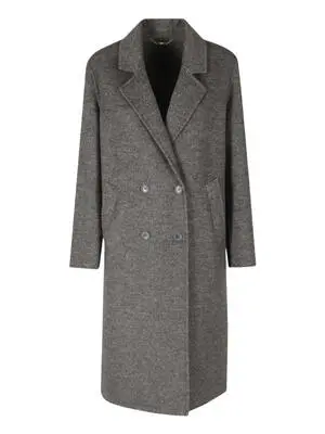 Seventy Long-sleeved Double-breasted Coat - Slate