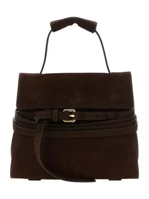Moschino Debossed Handbag - Brown