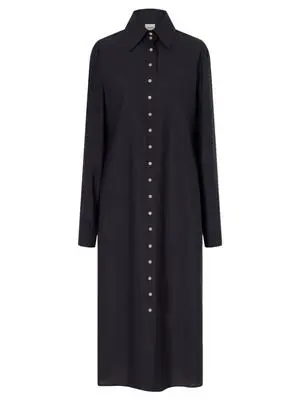 Khaite Classic Collar Shirt Dress - No