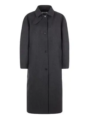 JIL SANDER Long-sleeved Coat - Grey