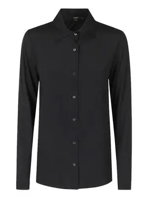 Seventy Long Sleeve Cotton Blend Shirt - Black