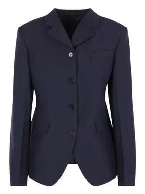 JIL SANDER Tailored Long Sleeve Blazer - Navy