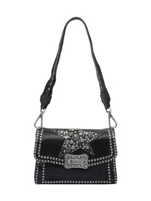 CAMPOMAGGI Flap Shoulder Bag - Black