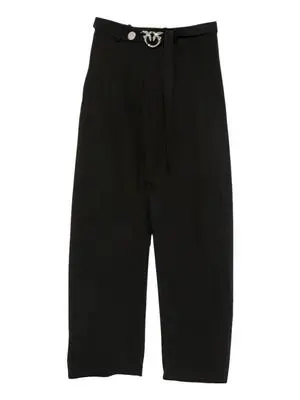 Pinko Love Birds Straight Leg Trousers - Black