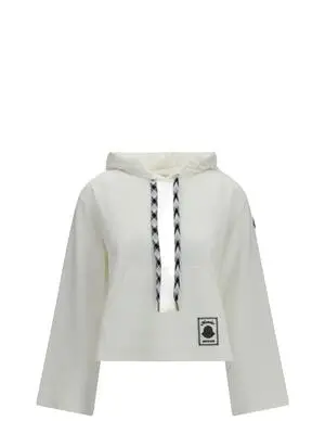 Moncler Cotton Blend Hoodie - White
