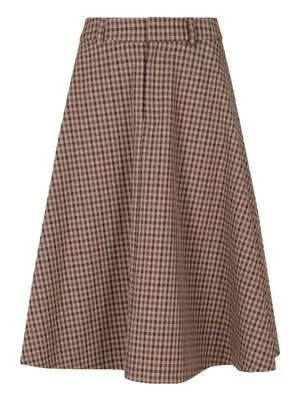 DONDUP Dondup Belted Plaid Skirt