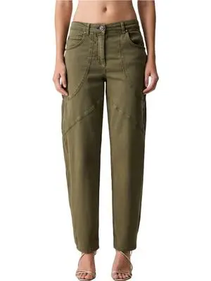 Liu Jo Tailored Trousers With Belt Loops - Green