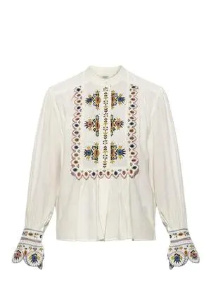 Isabel Marant Étoile Monique Embroidered Blouse - White