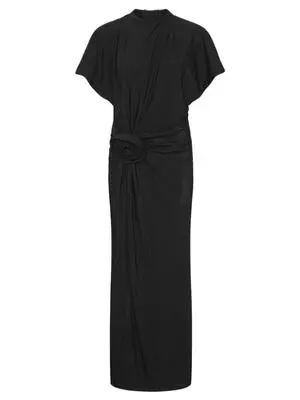 ROTATE BY BIRGER CHRISTENSEN Maxi Slit Dress - Black
