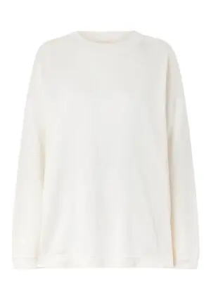 Khaite Oversized Crew Neck Long-sleeve Top - White