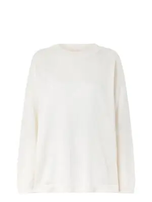 KHAITE Khaite Oversized Crew Neck Long-Sleeve Top