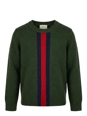 Gucci Long-sleeved Sweater With Ribbed Details - Black