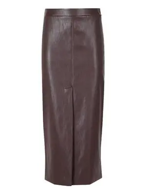 Herno Straight-cut Skirt With Front Slit - Bordeaux