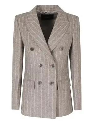 Seventy Double Breasted Blazer - Mud