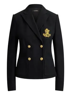 Ralph Lauren Double-breasted Suit Jacket With Notched Lapel - Black