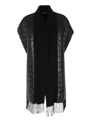 Herno Long Cape-style Vest - Black