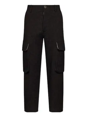 UMA WANG Cargo Pants With Belt Loops And Patch Pockets - Black