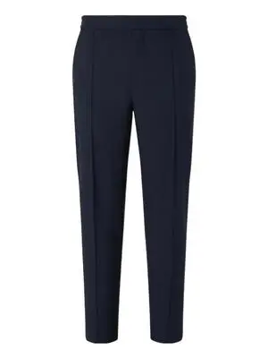 Zegna Wool Flat-front Pants With Side Pockets - No