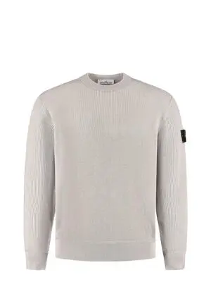 Stone Island Long Sleeve Logo Patch Sweatshirt - Sand-colored