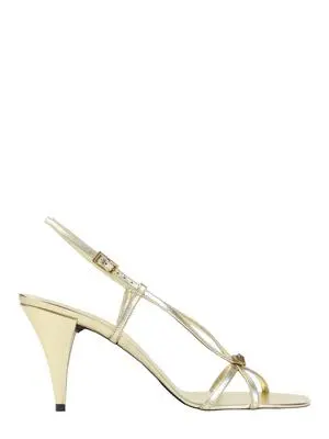 Versace Valentina Metallic Heeled Sandals - No