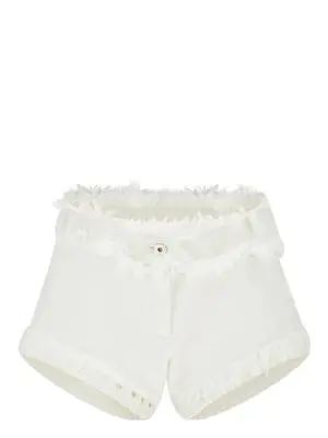 FERRAGAMO Frayed Denim Shorts - Mascarpone