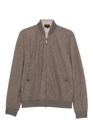 Brioni Zip-up Bomber Jacket - Brown