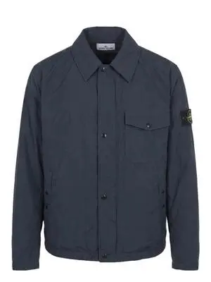 Stone Island Long Sleeve Casual Shirt Jacket - Blue