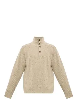 Isabel Marant Étoile Button Detailed Long Sleeve Sweater - Beige