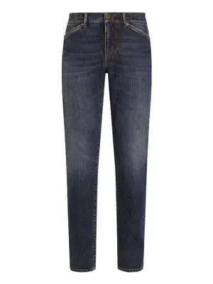 Dolce & Gabbana Dark Wash Skinny Jeans - Black