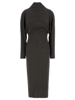 GIORGIO ARMANI Giorgio Armani Draped Collar Midi Dress