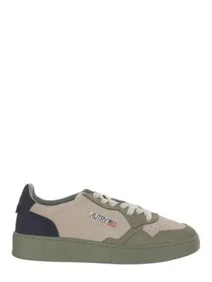 AUTRY AUTRY Medalist Panelled Suede Sneakers Green