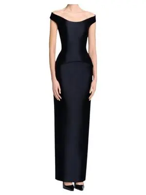 Solace Off-the-shoulder Ruffled Maxi Dress - Black