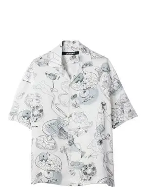 Jacquemus The Cocktail Short Sleeved Shirt - Off-white/black