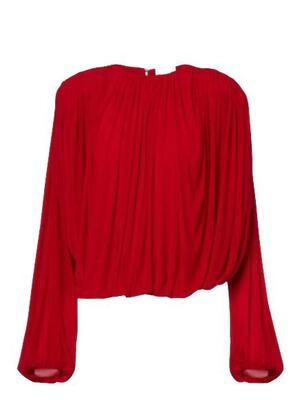 Magda Butrym Gathered Blouse - Red