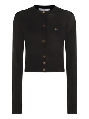 VIVIENNE WESTWOOD Orb Embroidered Cardigan - Black