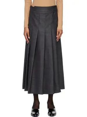 RÓHE Pleated Wrap Midi Skirt - No