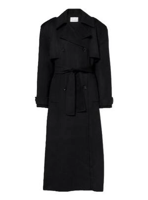 THE FRANKIE SHOP Nikola Padded Wool And Cashmere Trench Coat - Black