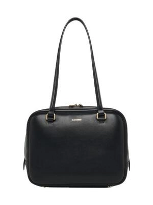 JIL SANDER Logo Printed Medium Vision Bag - Black