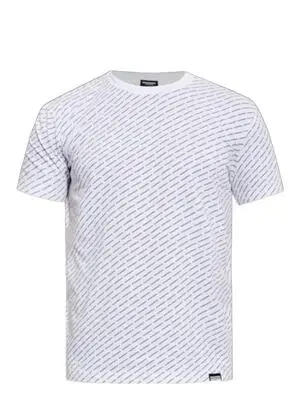 Dsquared2 Round Neck Short-sleeved Underwear With Pattern - White