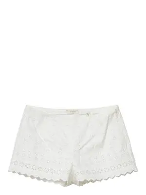 DÔEN Arda Embroidered Eyelet Shorts - Salt