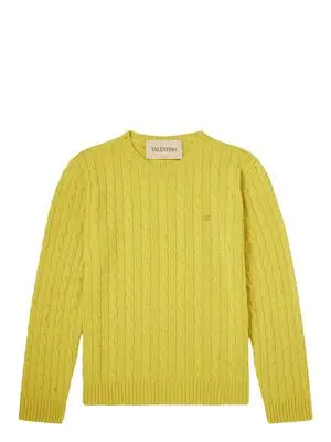 Valentino Garavani Vlogo Cashmere Sweater - Yellow