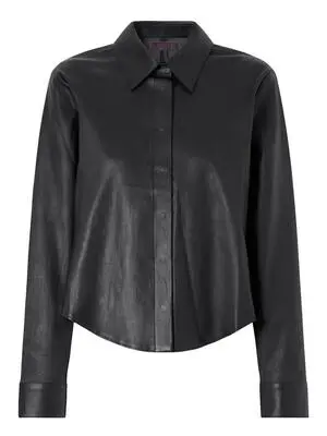 Stouls Alba Leather Shirt - Black