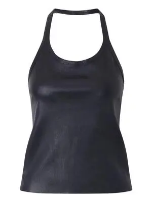 Stouls Leather Tank Top - Black