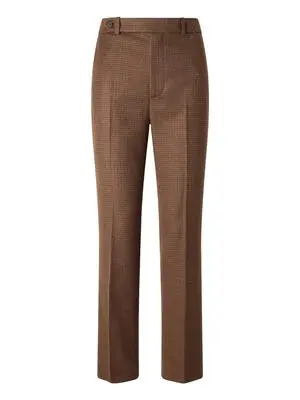 POLO RALPH LAUREN Polo Ralph Lauren Houndstooth Cotton-Blend Cropped Trousers