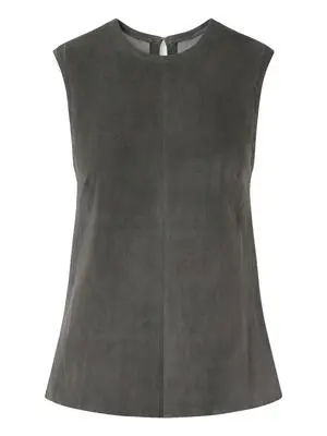 Stouls Miuccia Suede Tank Top - Dark Gray