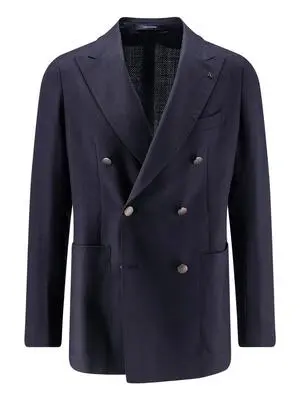Tagliatore Doublebreasted Virgin Wool Blazer - Blue