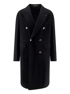 Tagliatore Unlined Virgin Wool And Cashmere Coat - Black