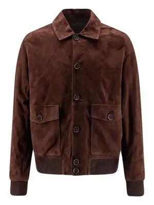 ARMA Tomme" Reversible Suede Jacket - Brown