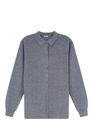 Aspesi Virgin Wool Cardigan - Grey